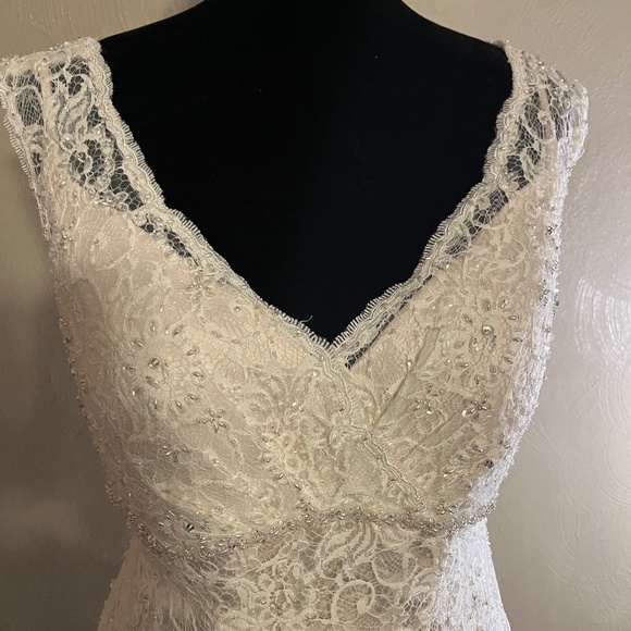 David's Bridal | Dresses | Davids Bridal Lace Wedding Dress | Poshmark